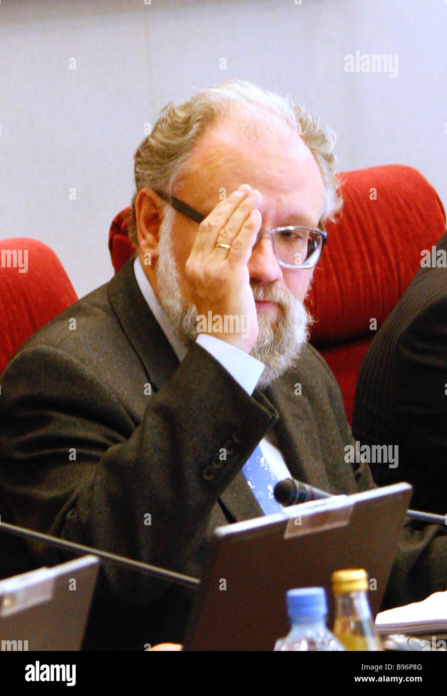 Vladimir Churov Chairman of the Central Election Commission attends the ...