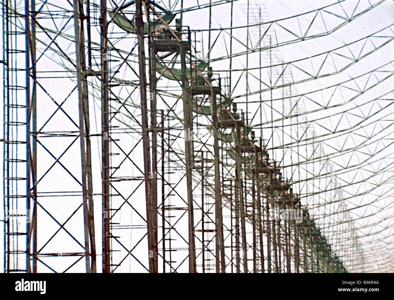 Radio telescope aerial, receiving signals from outer space Stock Photo ...