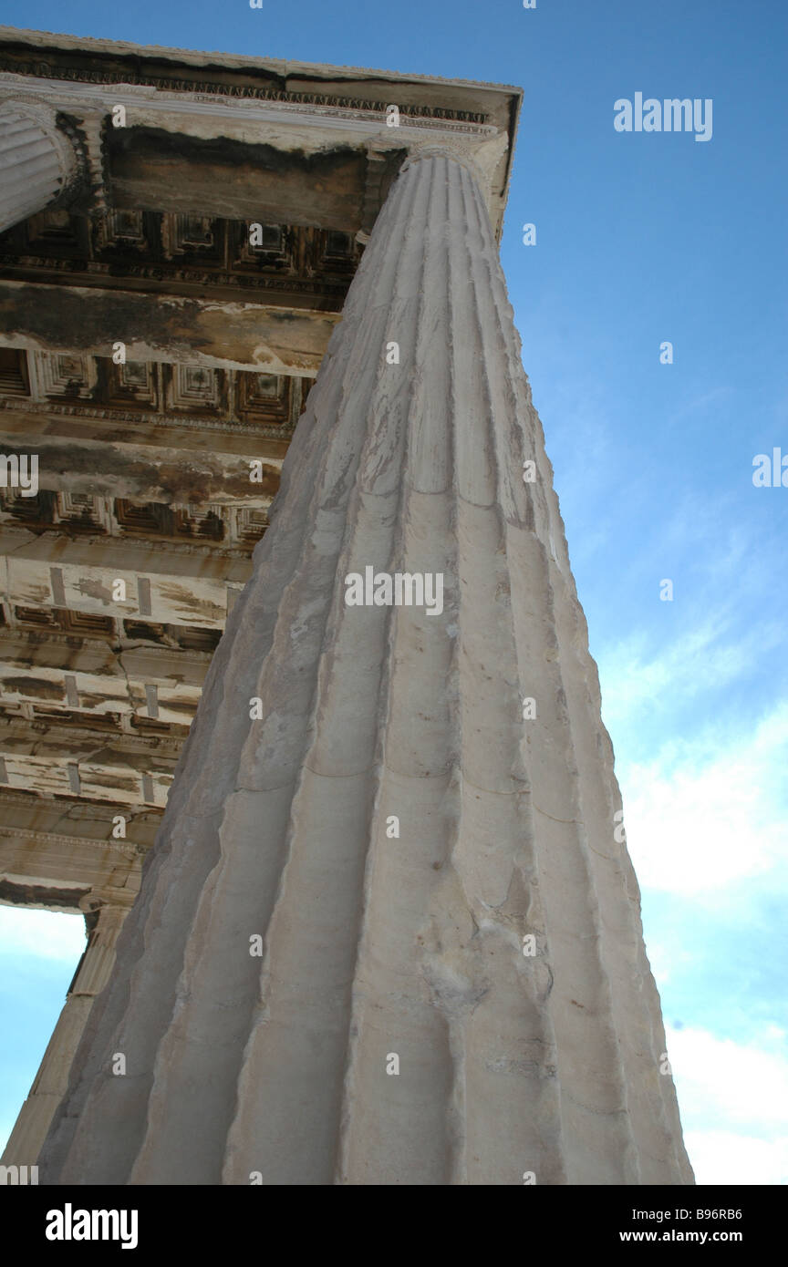 Column of the Acropolis - Athens Stock Photo - Alamy