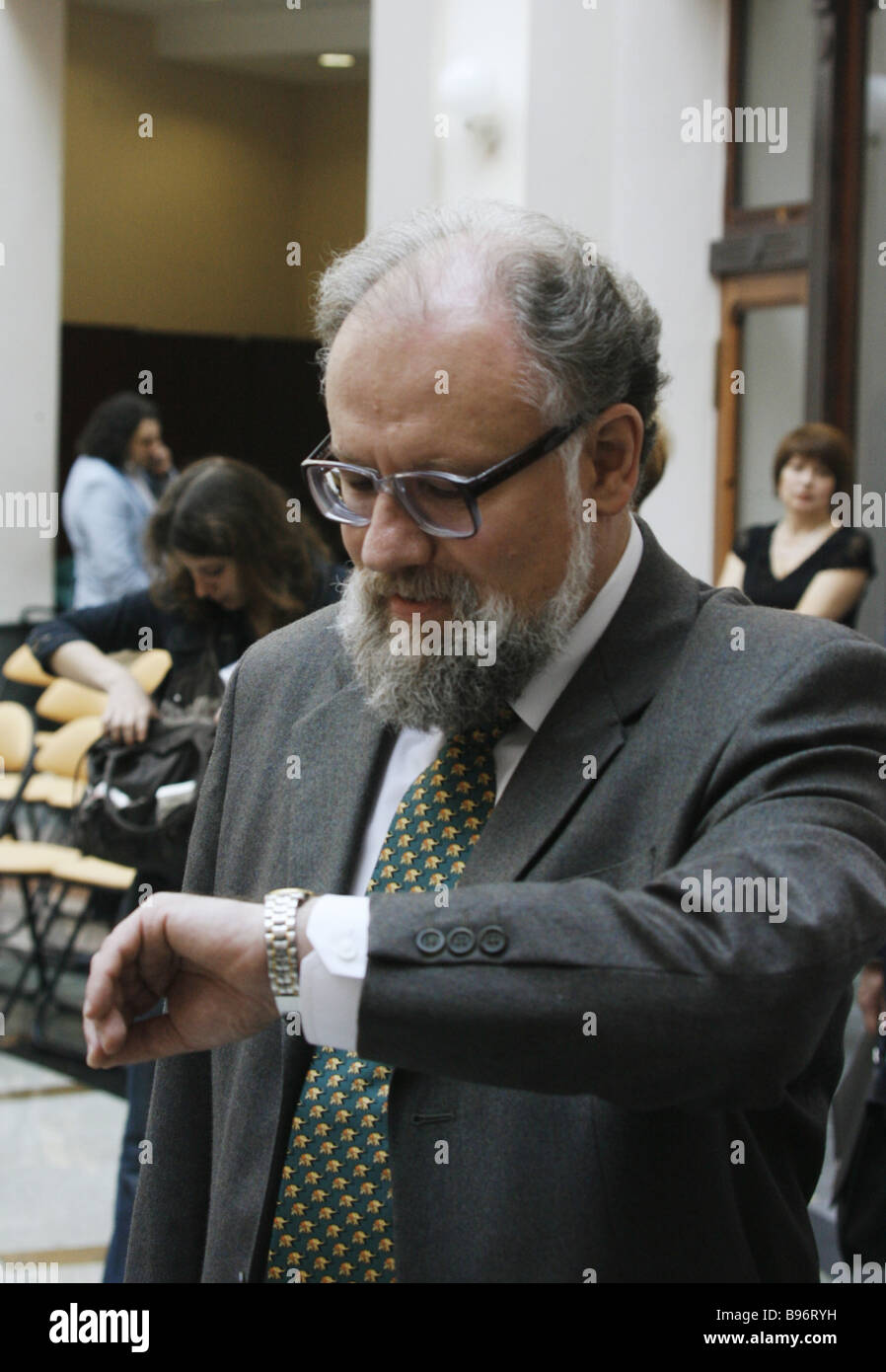 Vladimir Churov chairman of the Central Electoral Commission attending ...