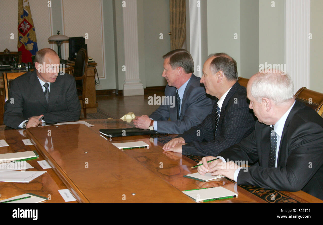 From left to right President Vladimir Putin First Deputy Prime Minister ...