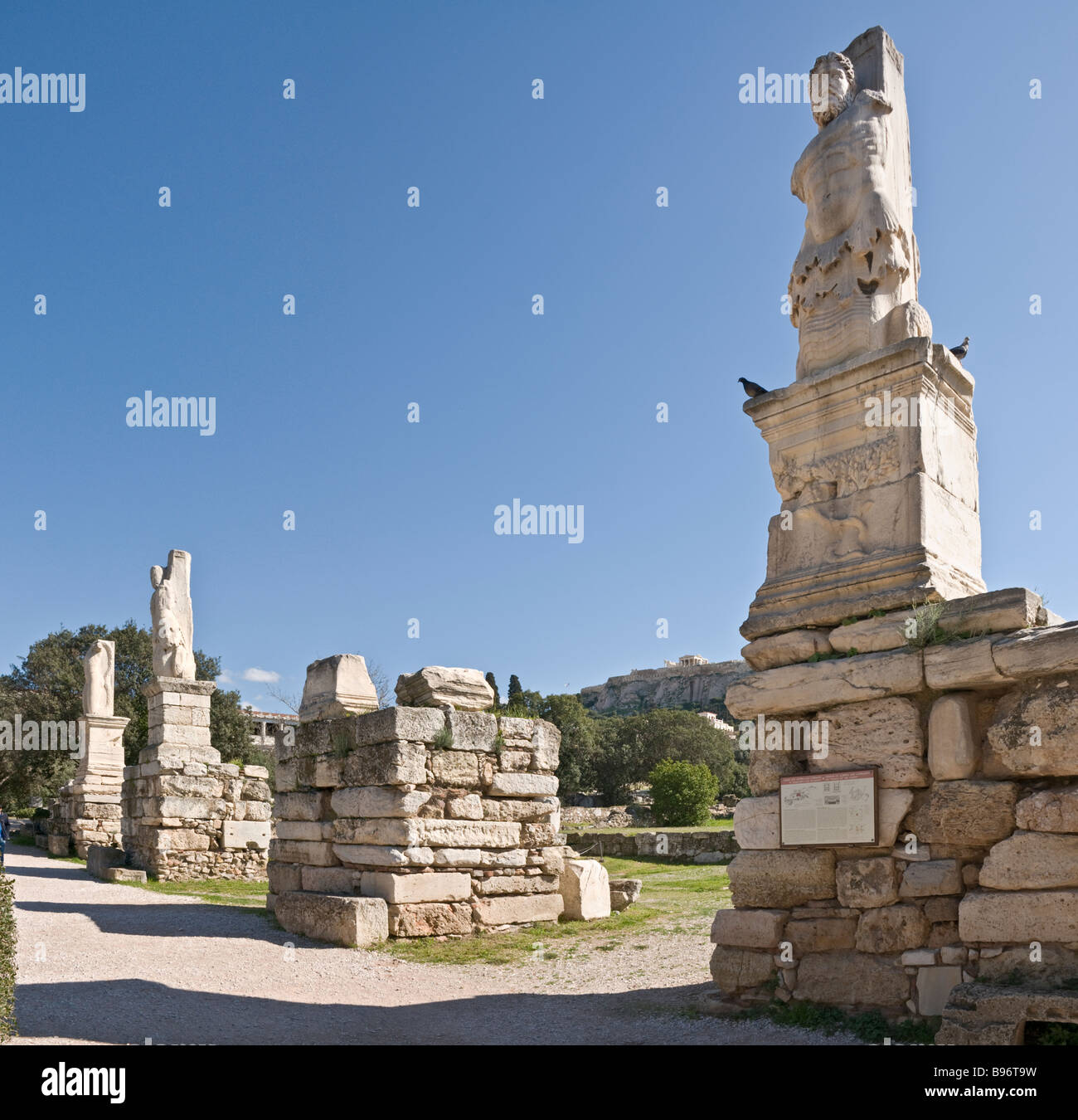 A statue of Triton at the Odeon of Agrippa on the site of the Ancient ...