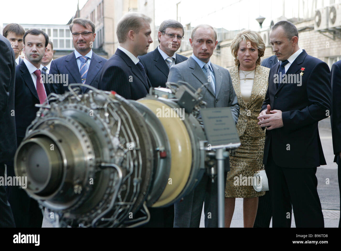 President Vladimir Putin third right visiting Russia s leading Klimov ...