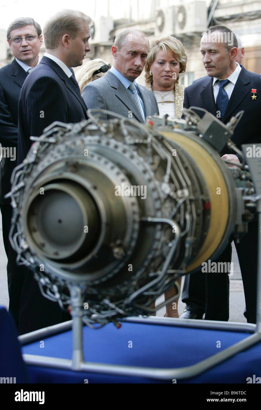 President Vladimir Putin third right visiting Russia s leading Klimov ...