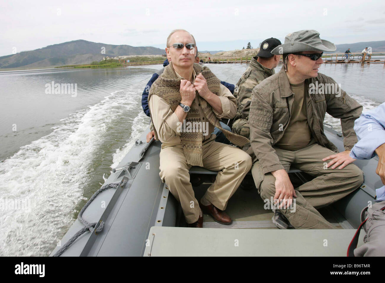 From right to left foreground Russian President Vladimir Putin and ...