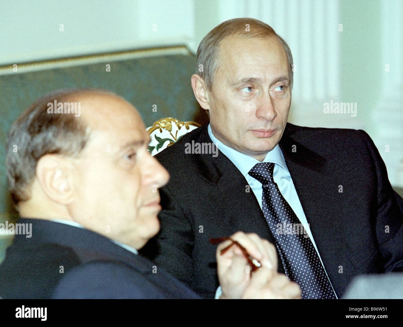 Russian President Vladimir Putin meets in the Kremlin with Italian ...