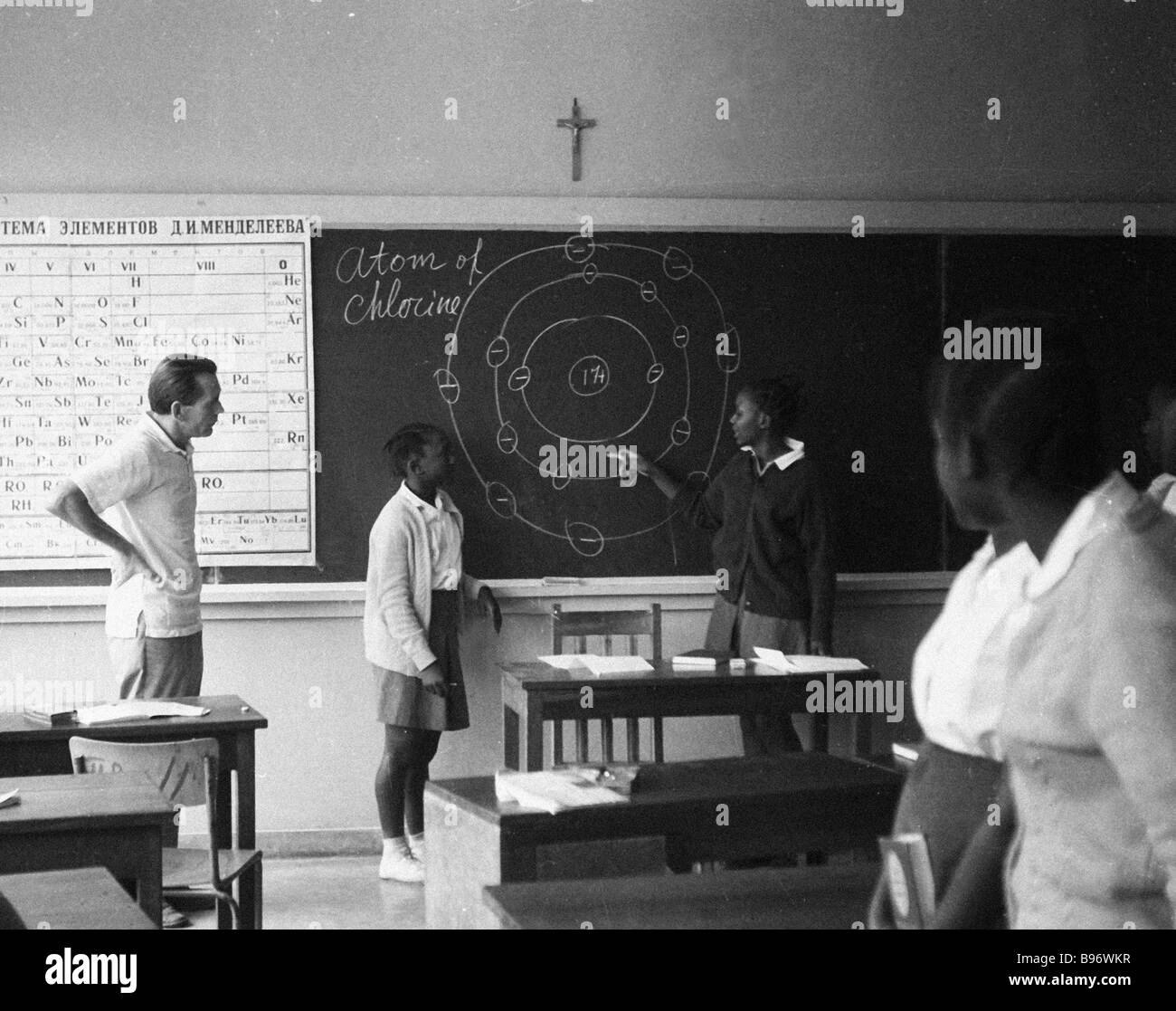 A Soviet teacher left conducting a chemistry lesson in a Tanzanian ...