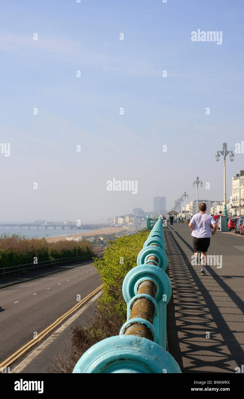 Railings on Brighton seafront Stock Photo - Alamy