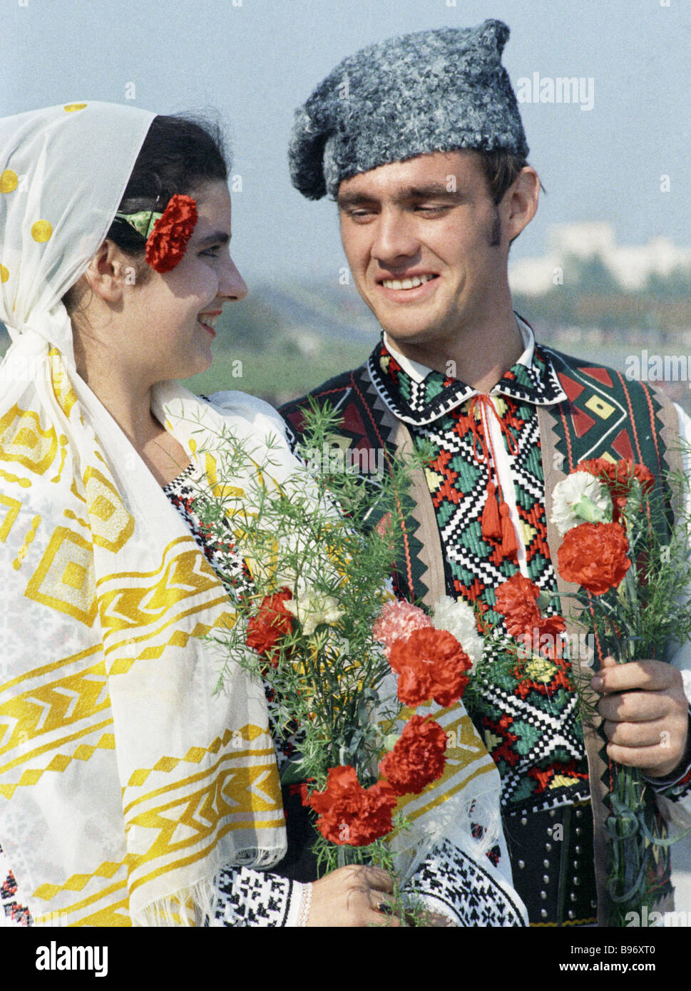 Moldovan youth in national dress Stock Photo - Alamy