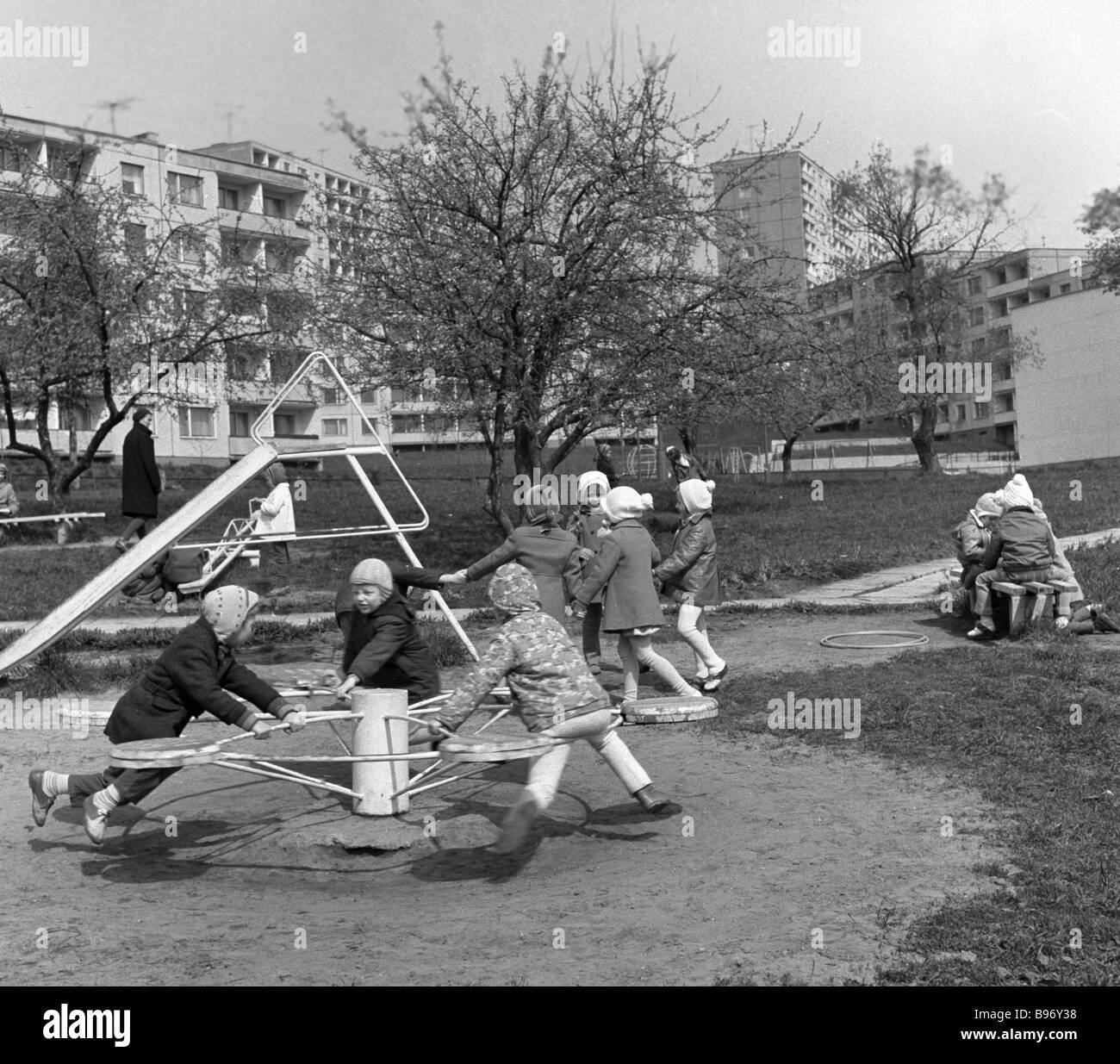 A playground in Lazdynai an urban development in Vilnius Lithuania Stock Photo - Alamy