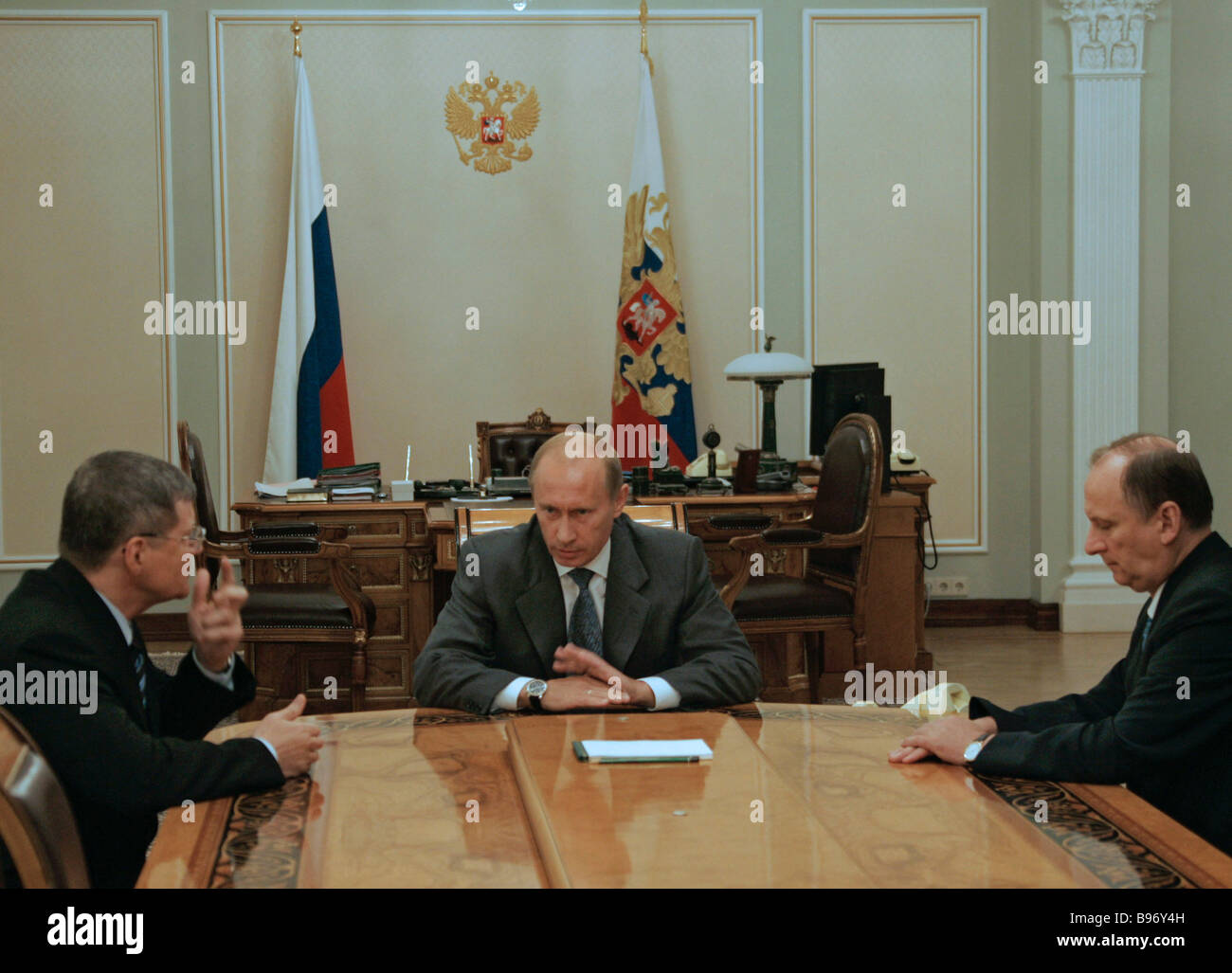 From left to right Prosecutor General Yury Chaika Russian President ...