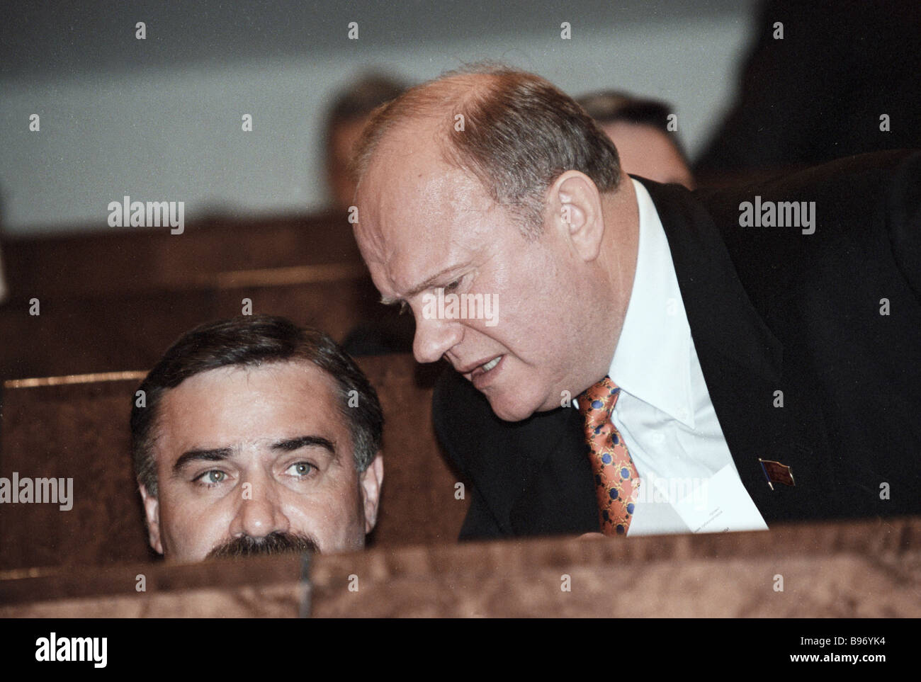 Communist Party leader and State Duma deputy Gennady Zyuganov right and ...