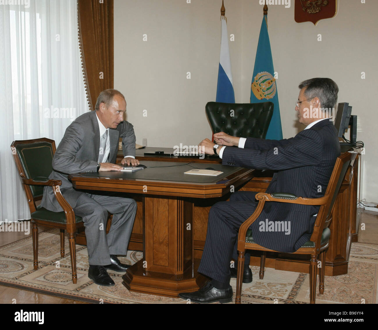 August 31 2007 Russian President Vladimir Putin left and Alexander ...