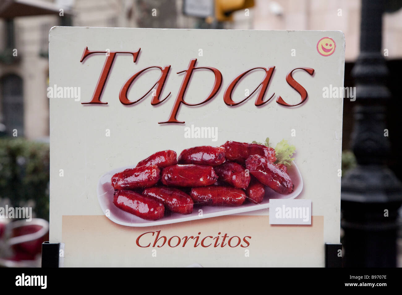 Tapas Sign Board Food Barcelona Spain Stock Photo - Alamy