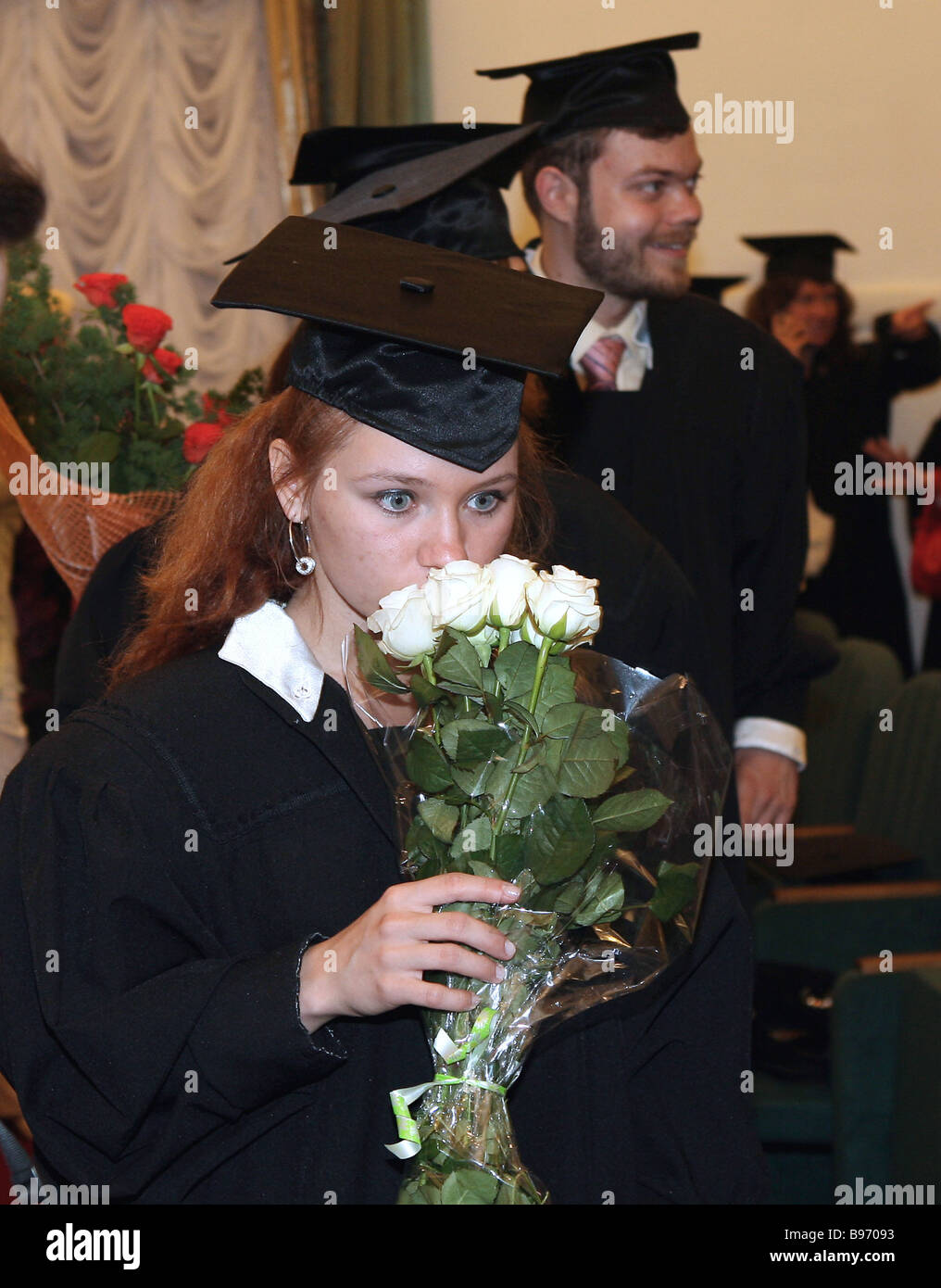 The graduation ceremony at the Moscow State Linguistic University Stock ...