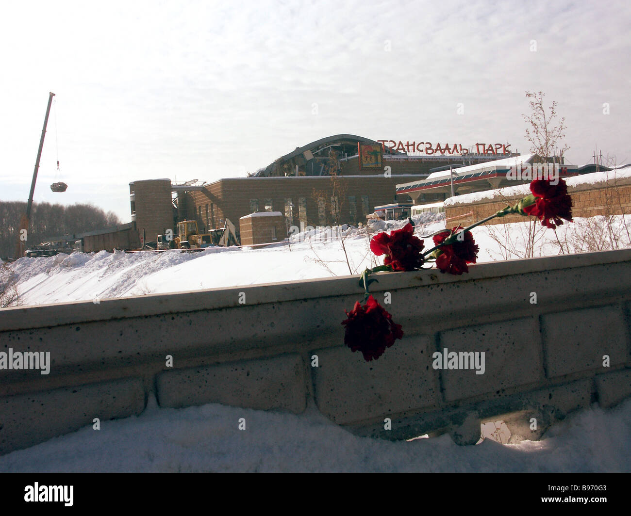 Flowers at the Transvaal Park tragedy site to commemorate 26 people ...