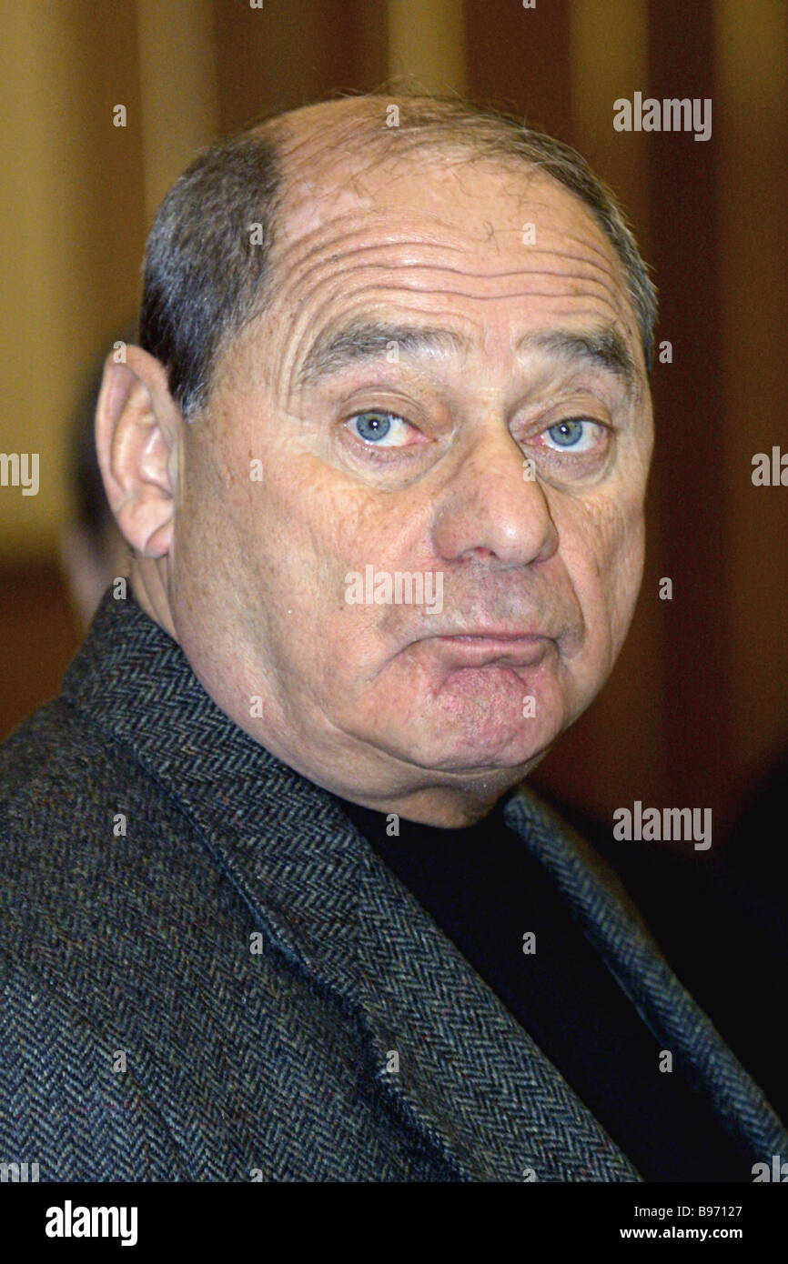 Vladimir Kopelev general director of Housing Construction Works No 1 attends meeting of the ...