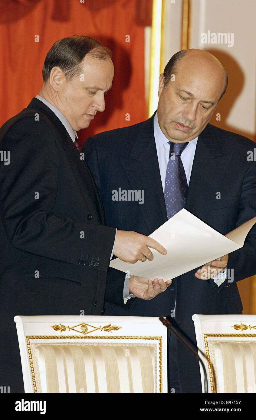 Director of the Federal Security Service Nikolai Patrushev left and ...