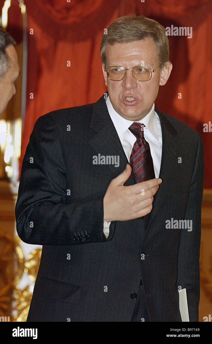 Acting Deputy Prime Minister Finance Minister Alexei Kudrin during a ...