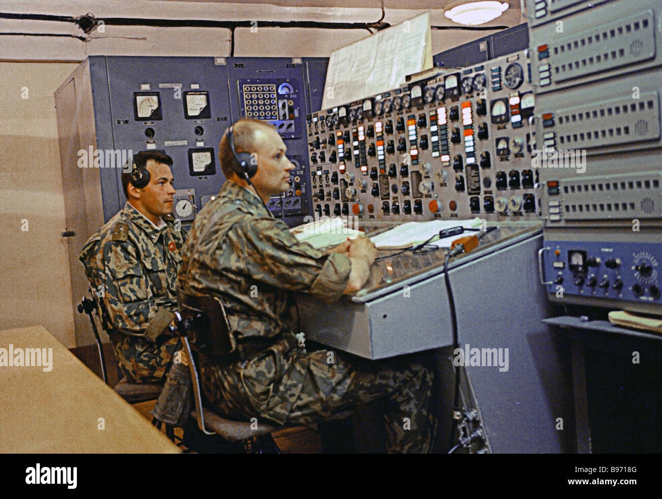 Cosmos 3M fuelling control room at Plesetsk space center from the ...
