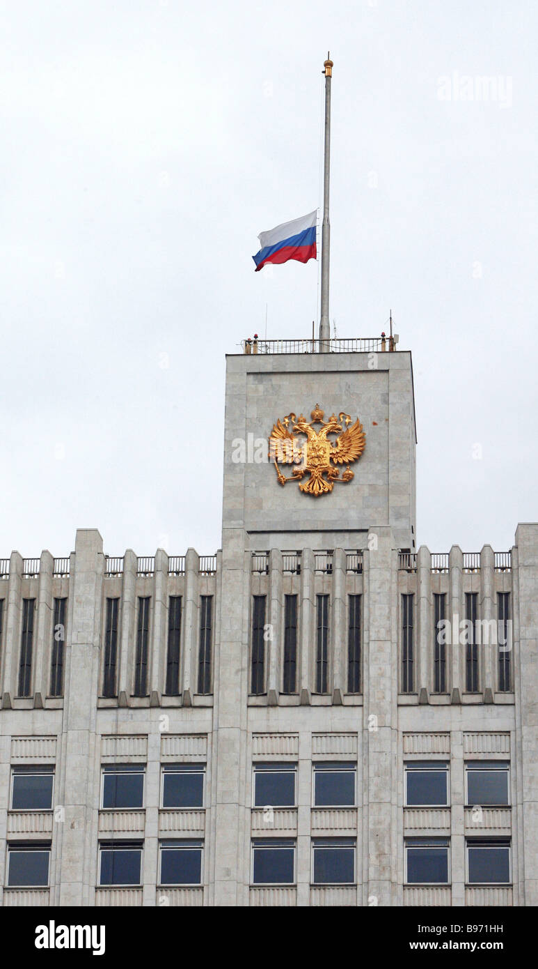 Flags were flown at half mast for the funeral of Boris Yeltsin the ...