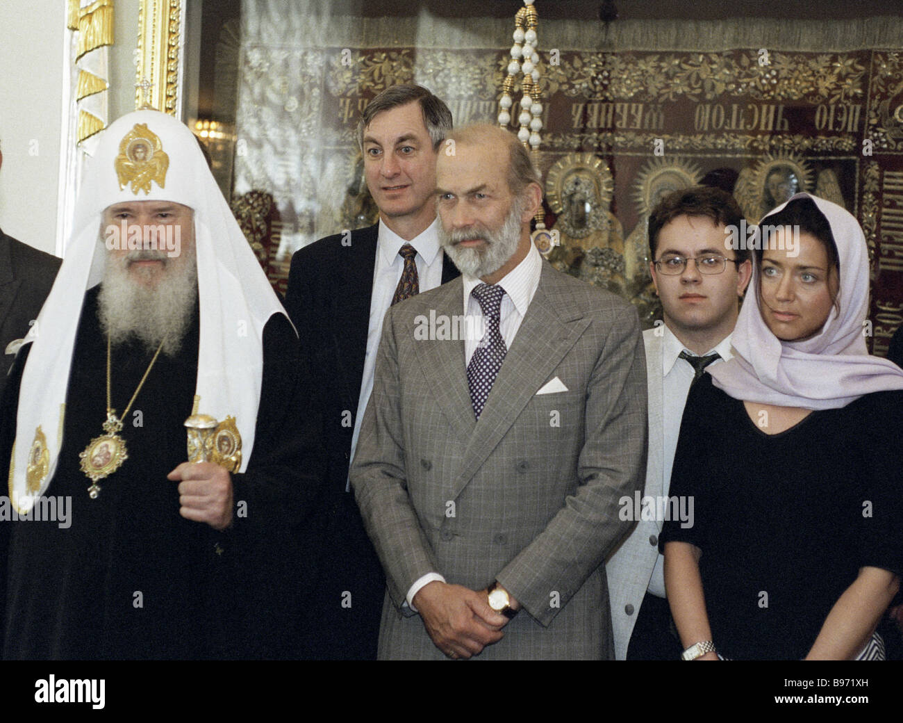 Patriarch Alexius II of Moscow and All Russia left meets Prince Michael ...