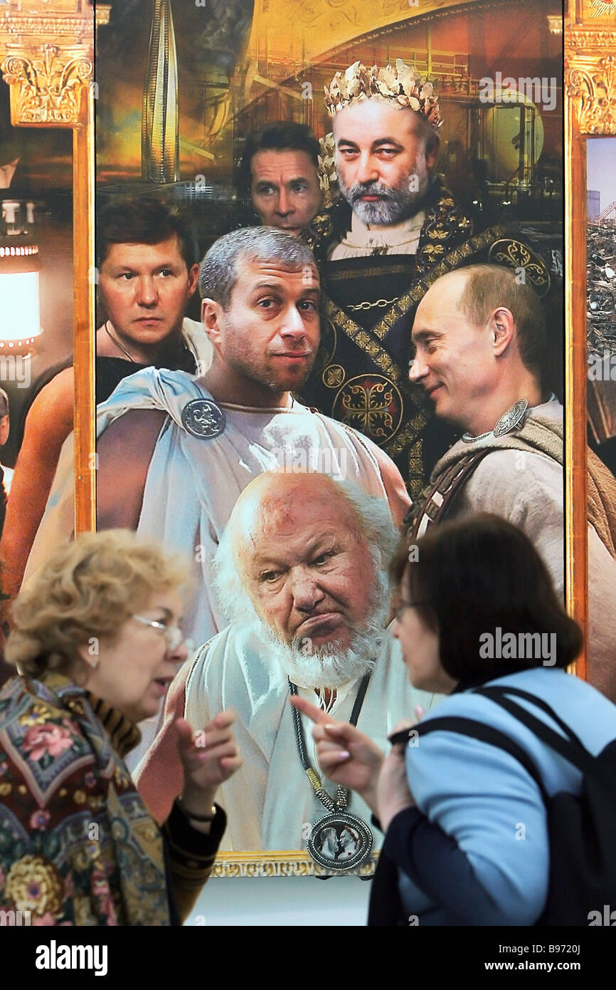 Russian artist Andrei Budayev has his show Plutocracy at the Maly ...
