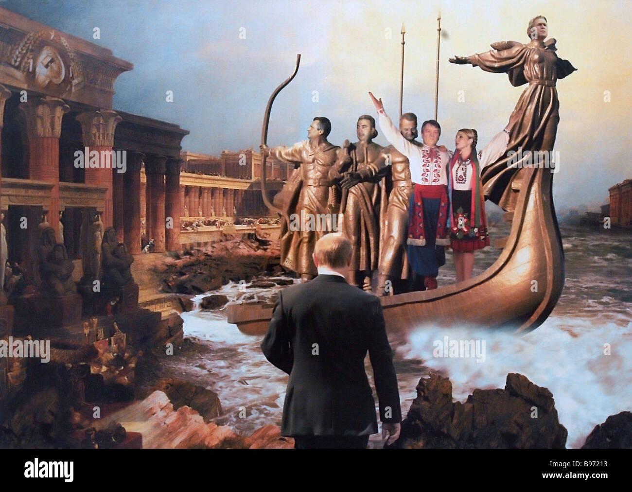 Russian artist Andrei Budayev has his show Plutocracy at the Maly ...