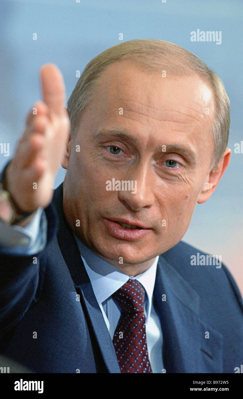 Russian President Vladimir Putin addressed a news conference in the ...