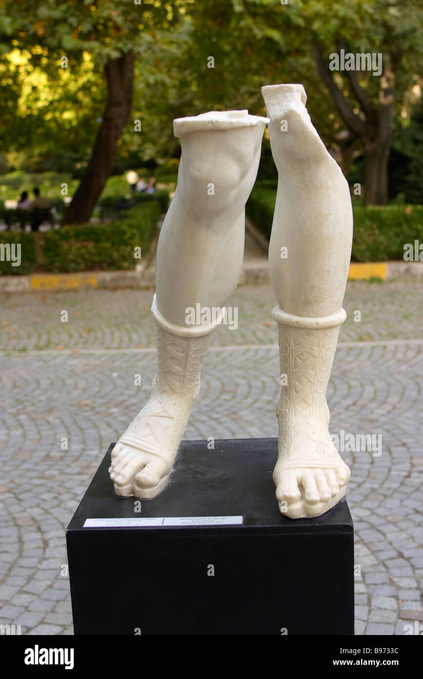 Reproduction of the legs of a Statue from Cyme Namurt Limani ...