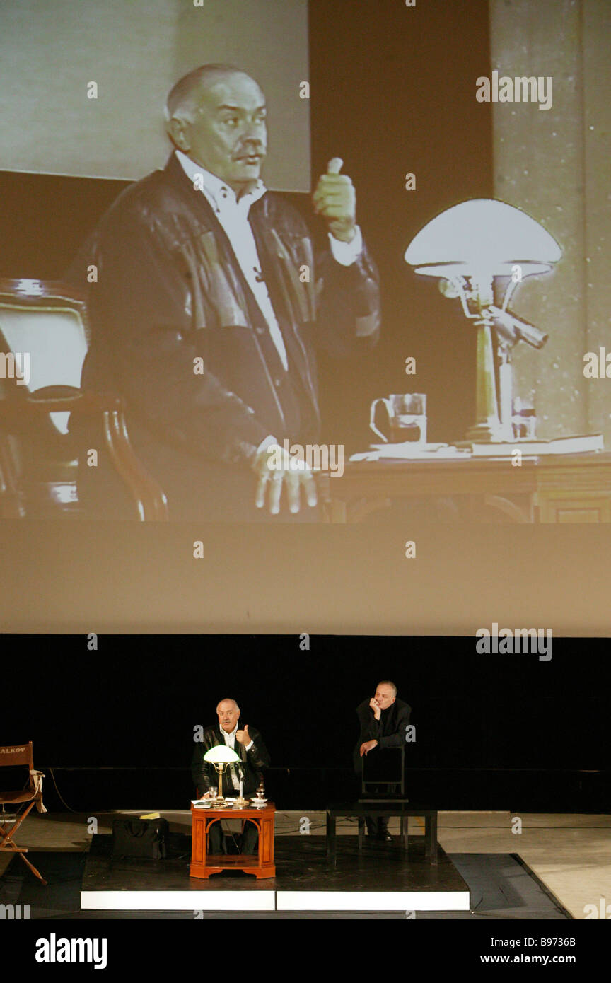 Film director Nikita Mikhalkov gives a master class to young film ...