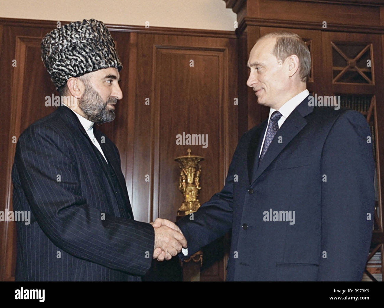 President Vladimir Putin meeting in the Kremlin with Ingush mufti ...