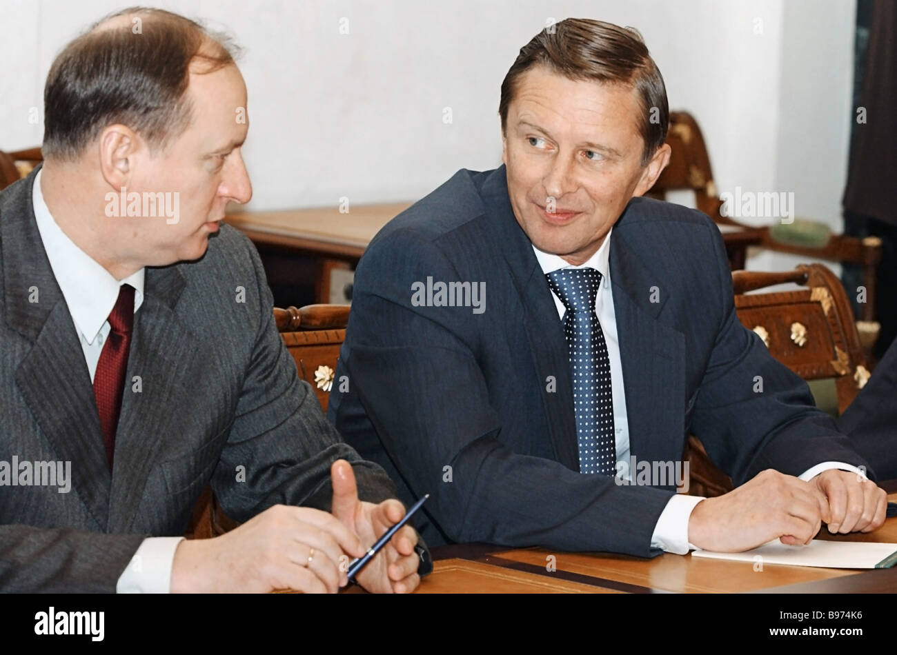 Federal Security Service Director Nikolai Patrushev left and Defense ...