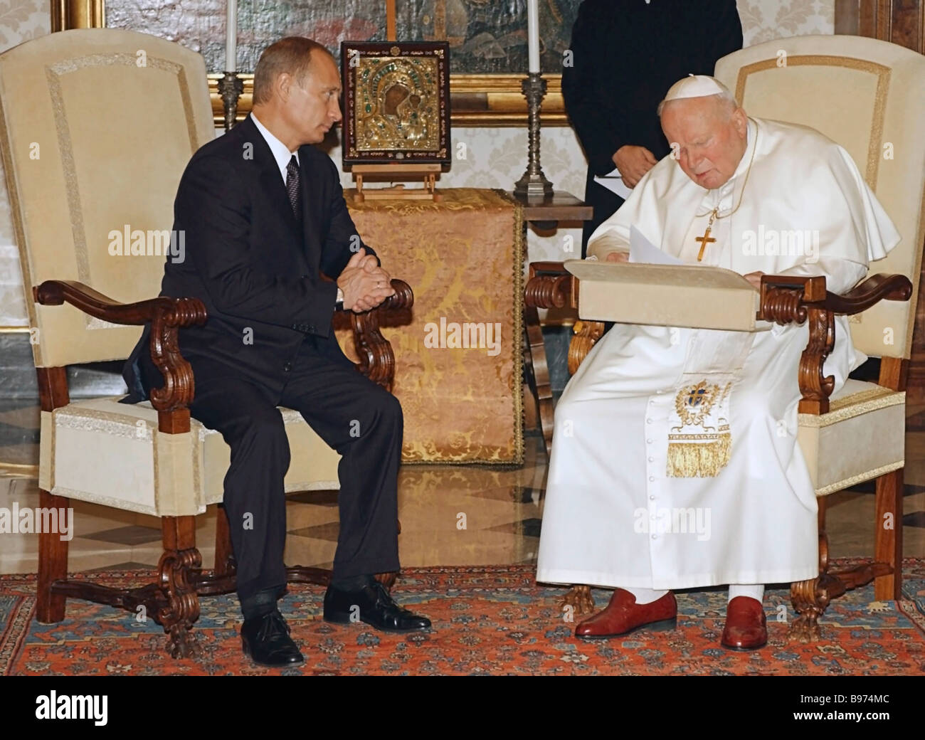Russian President Vladimir Putin on a state visit to Italy visited the ...