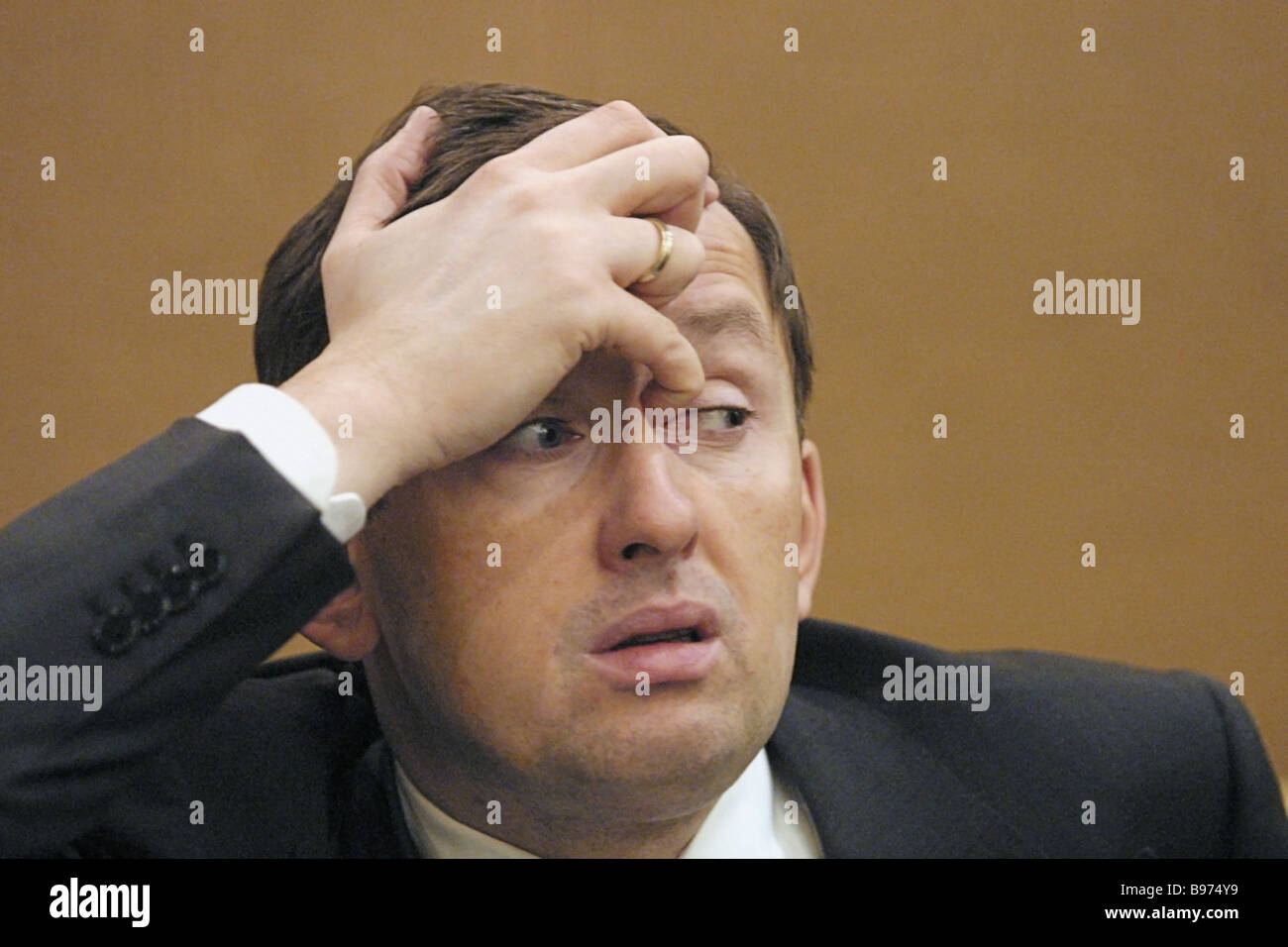 Russia s Labor and Social Development Minister Alexander Pochinok Stock ...