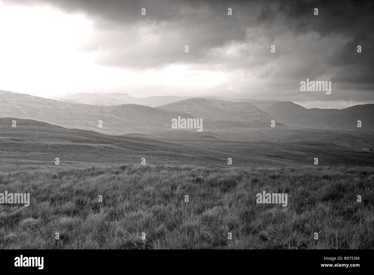 View north from Callander Craig, Perthshire, Scotland Stock Photo - Alamy