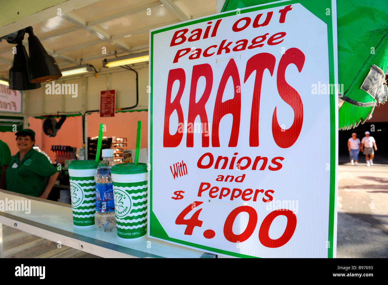 Food Signs at Florida State Fairgrounds Tampa Stock Photo - Alamy
