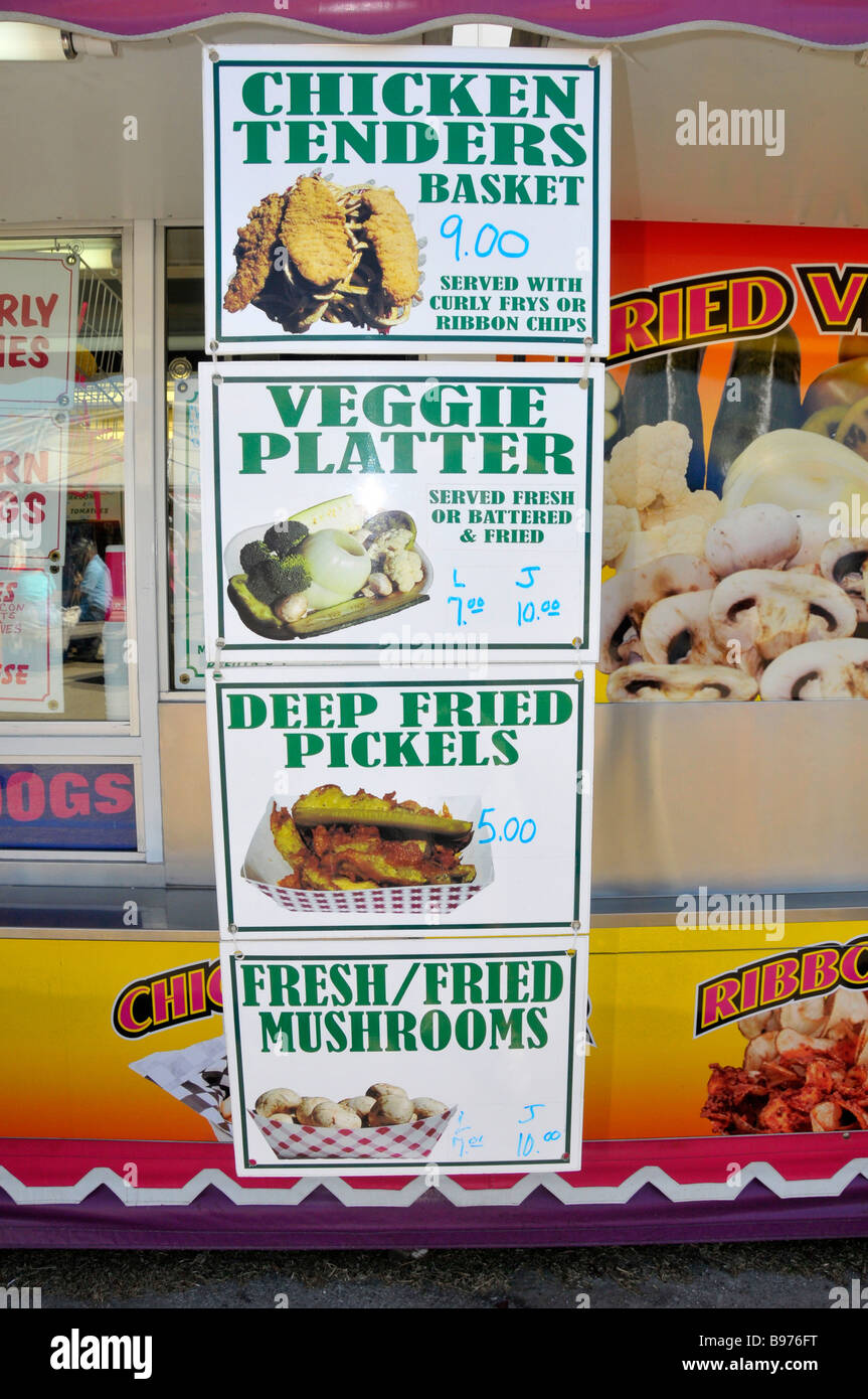 Misspelled word on Food Signs at Florida State Fairgrounds Tampa Stock ...