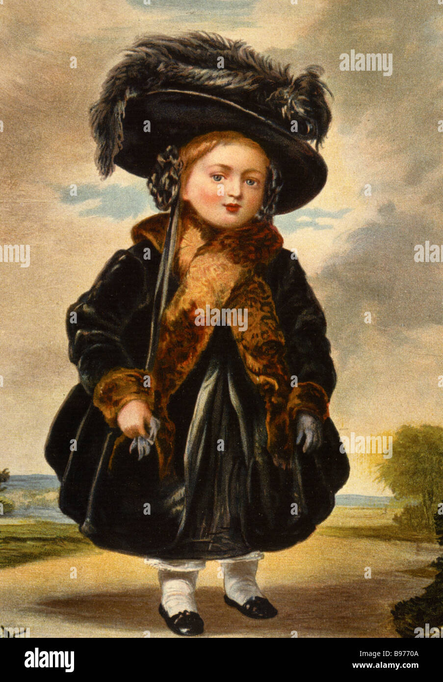 QUEEN VICTORIA - an idealised childhood portrait of the British Monarch ...