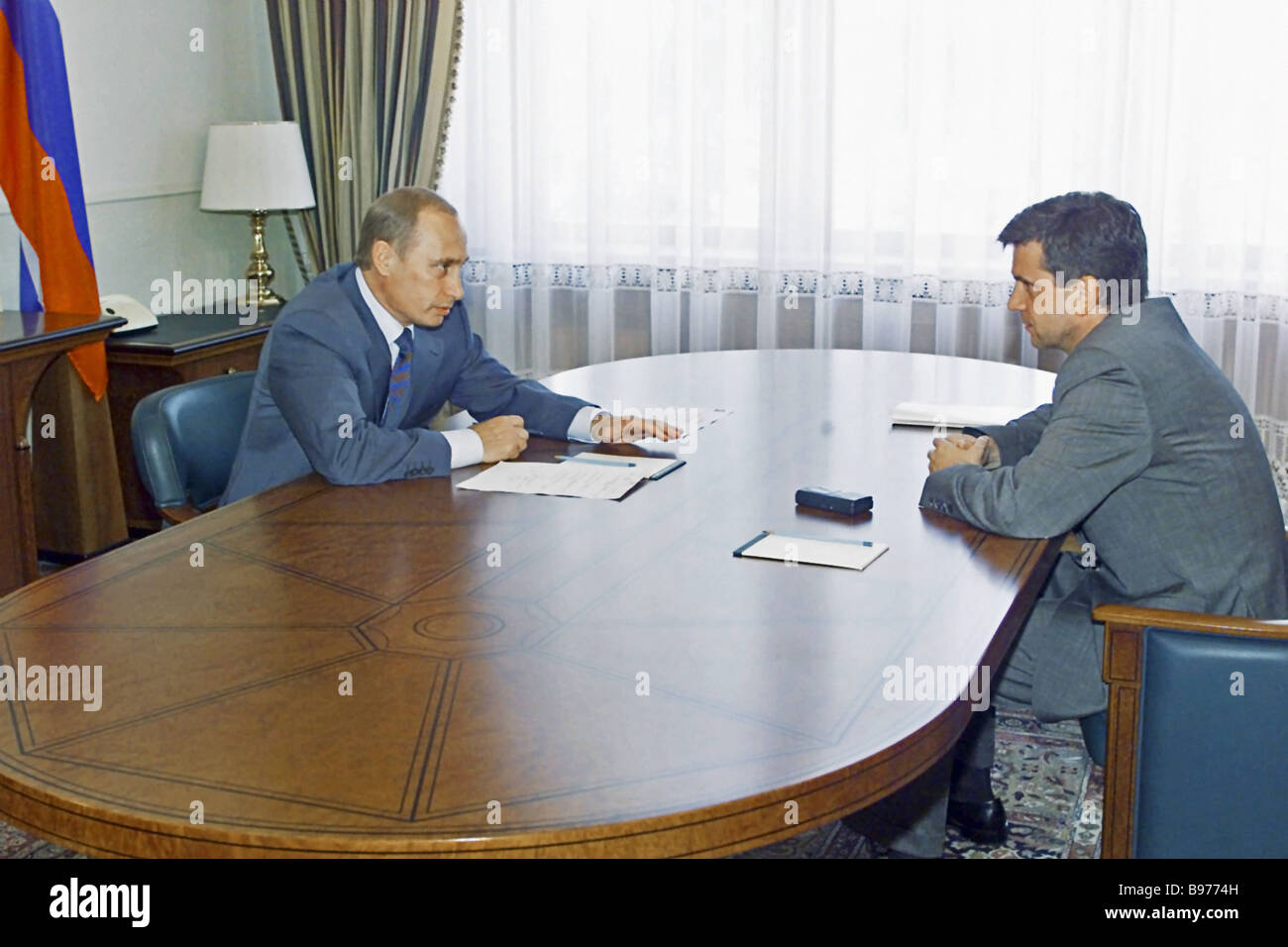 Russian President Vladimir Putin in his Sochi residence Bocharov Ruchei ...