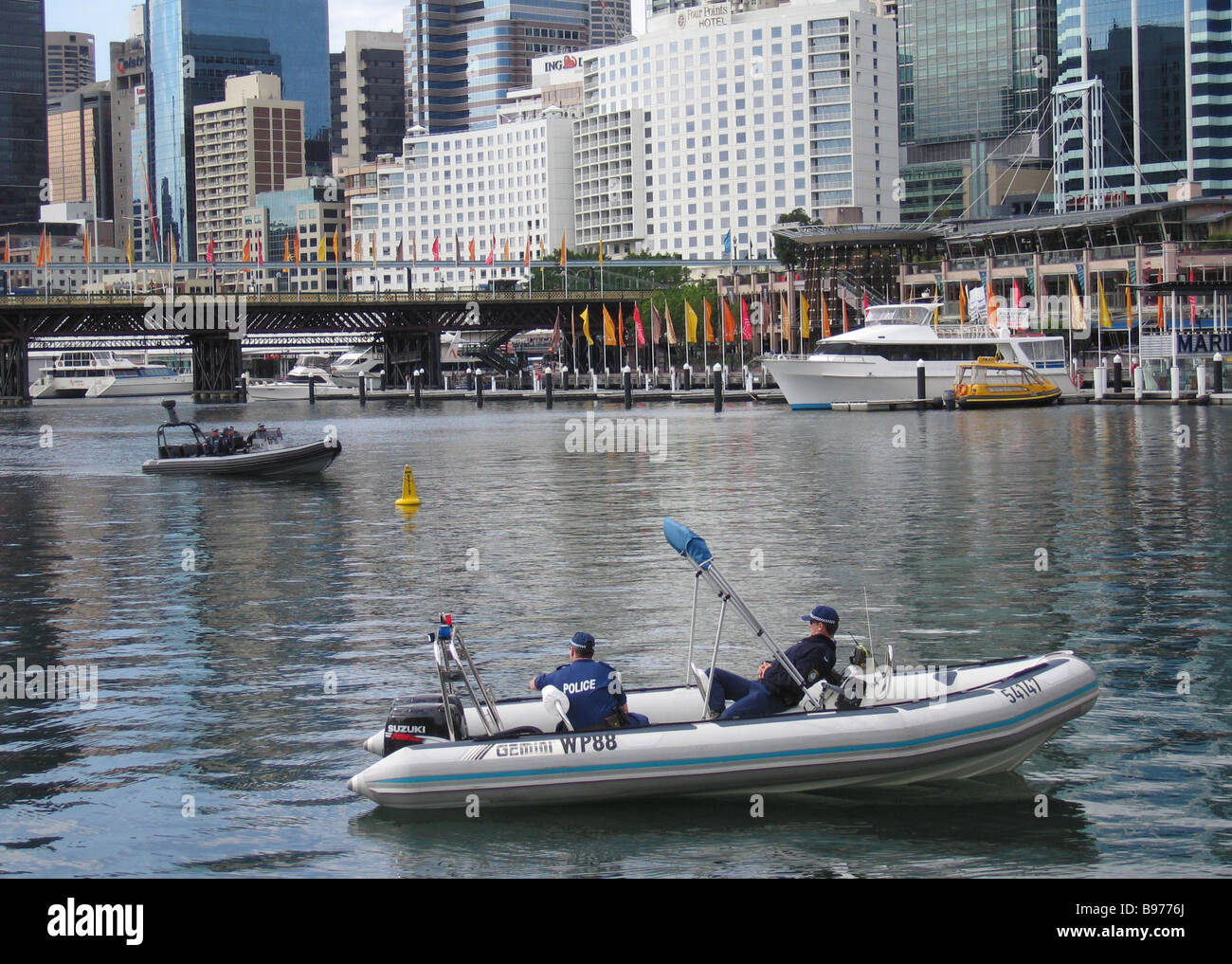 Police in Sydney Harbour Stock Photo - Alamy