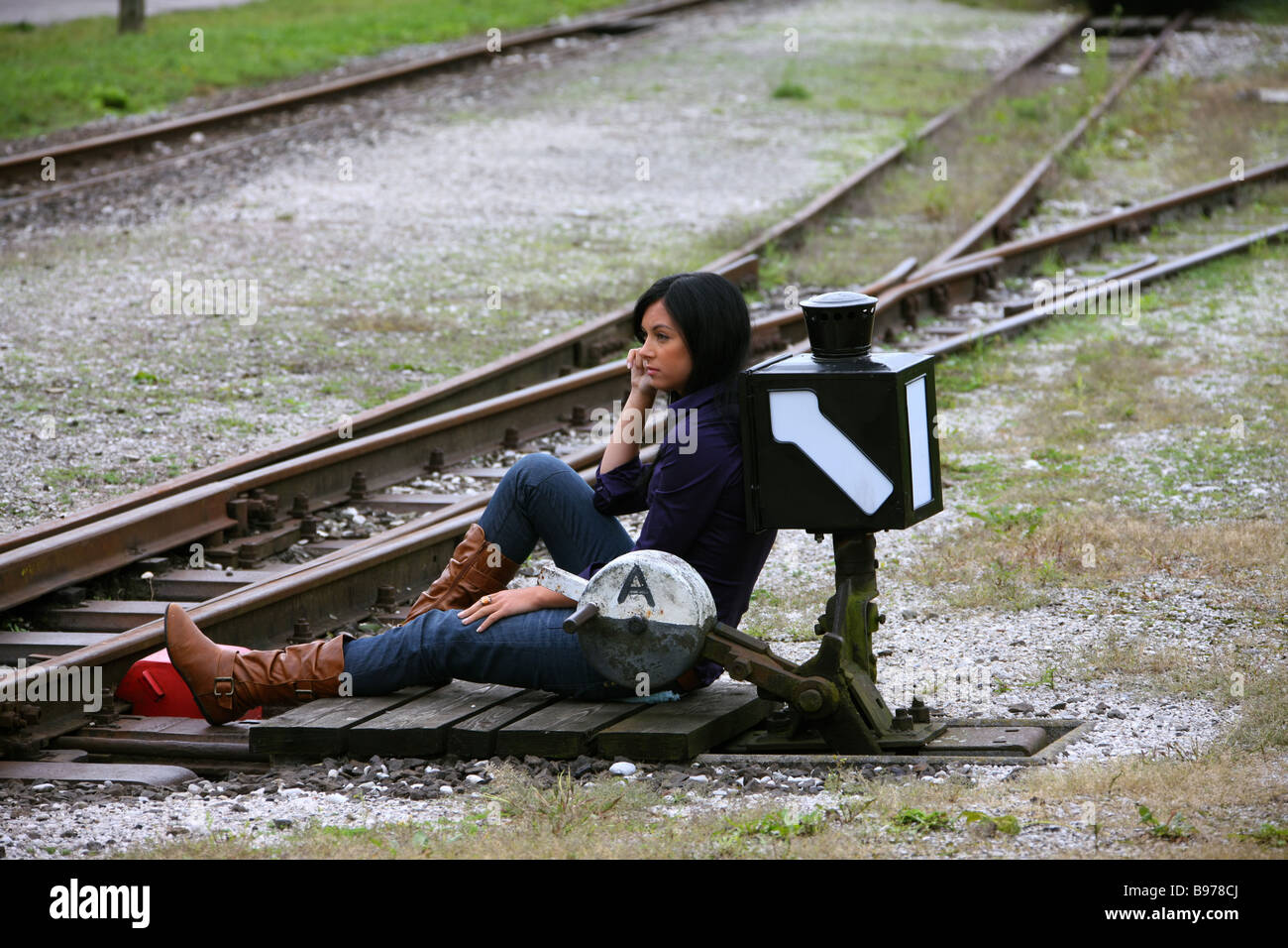 Young woman and switch Stock Photo - Alamy