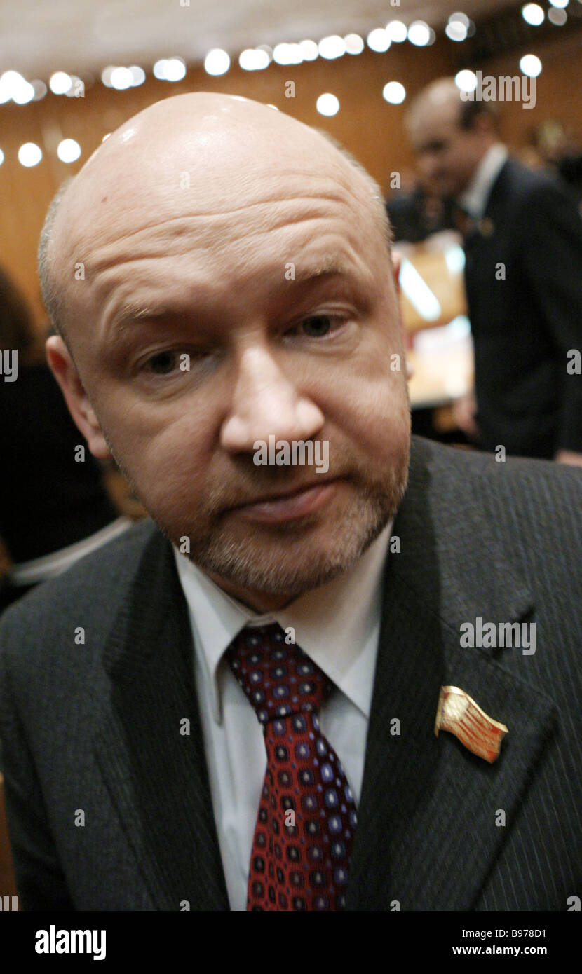 The new Moscow City Duma speaker Vladimir Platonov at the meeting of ...