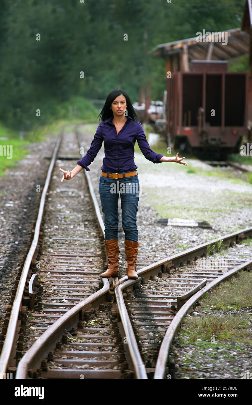 Young woman and switch Stock Photo - Alamy