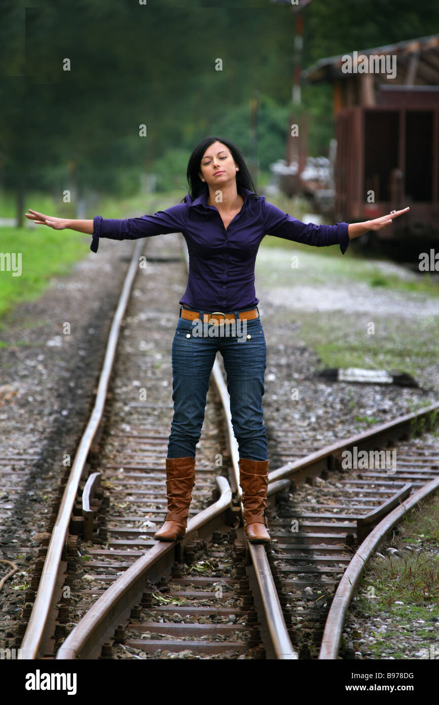 Young woman and switch Stock Photo - Alamy