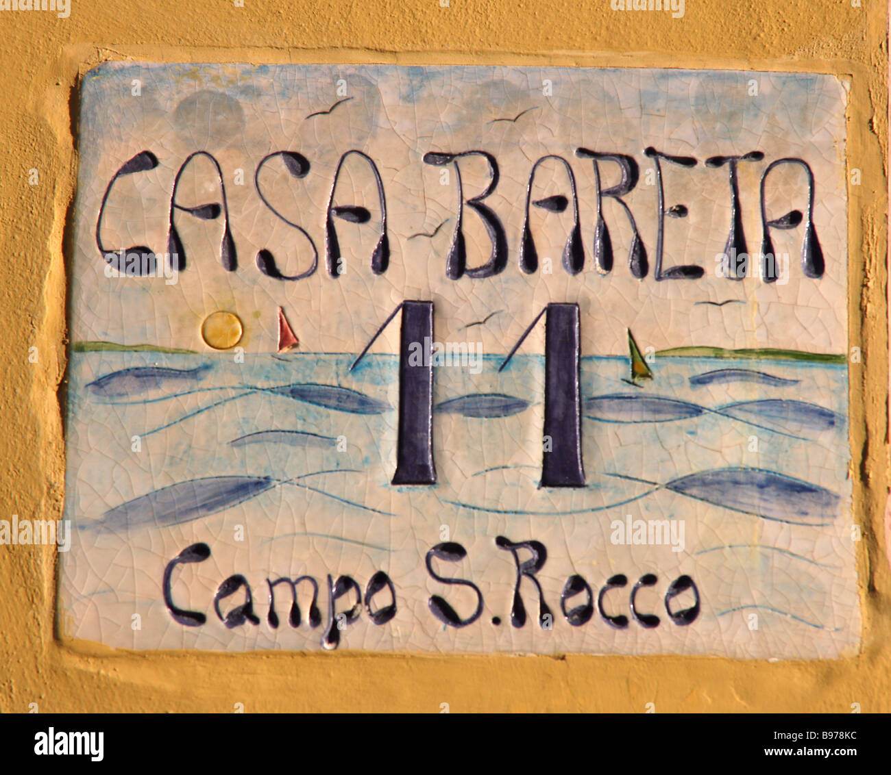 Italian address sign Stock Photo - Alamy