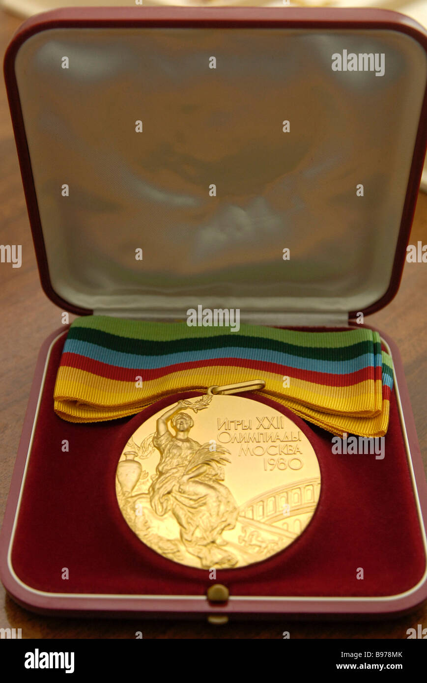 Gold medal of the 22nd Olympic Games Moscow 1980 an exhibit of the ...