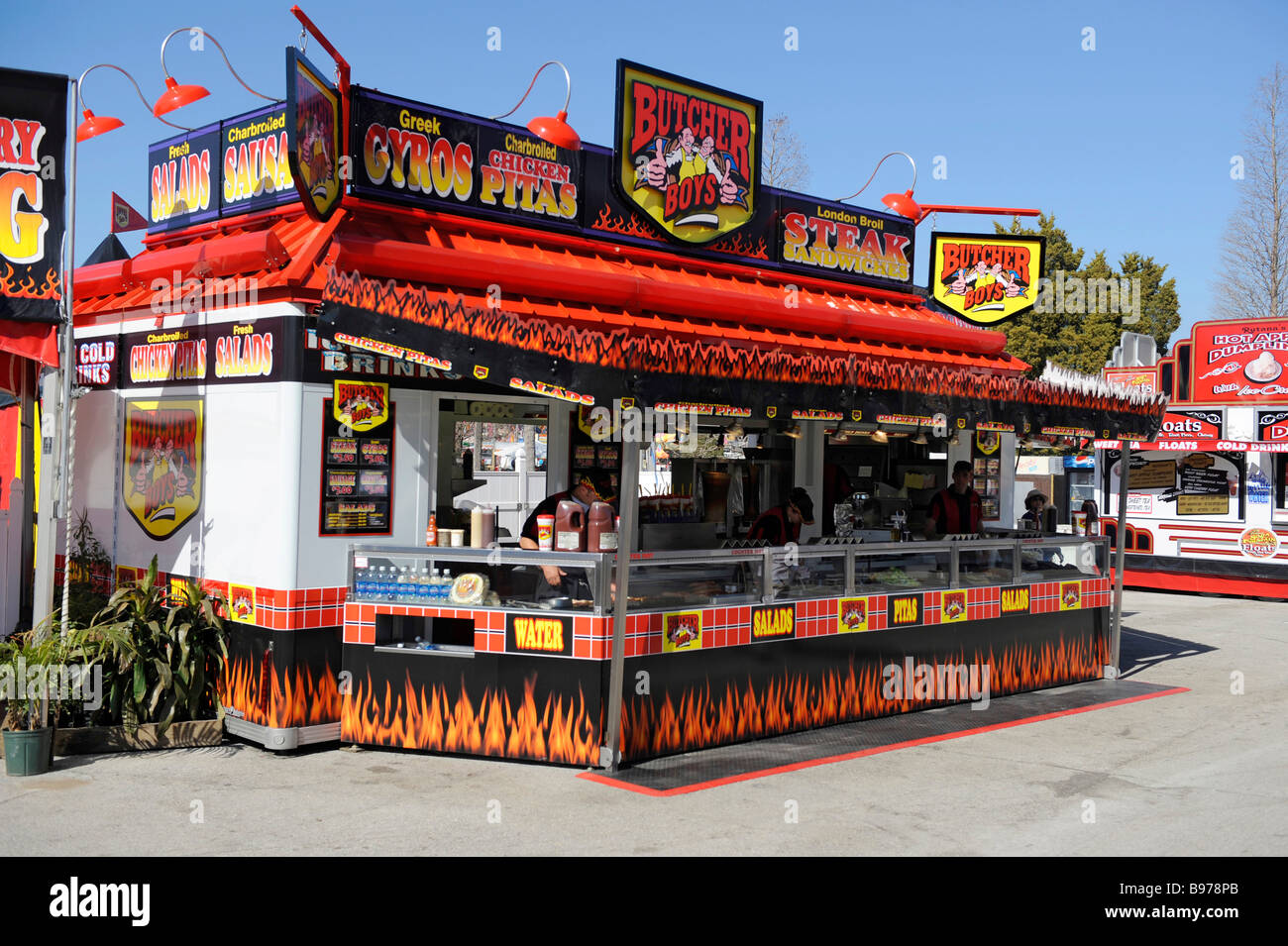 Food festival booth hi-res stock photography and images - Alamy