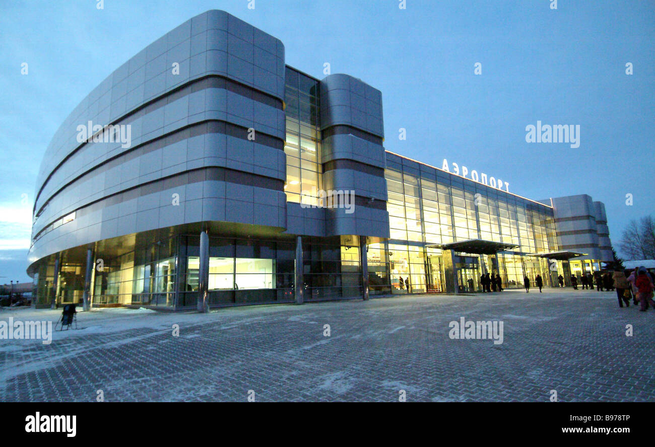 International terminal a high tech complex of the Koltsovo Airport in ...