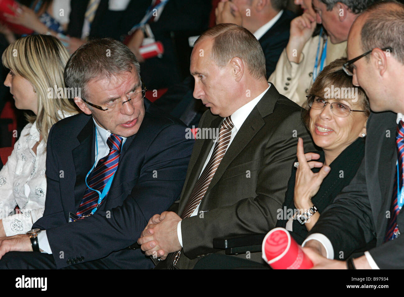 July 3 2007 From left Olympic champion Svetlana Zhurova Federal Agency ...